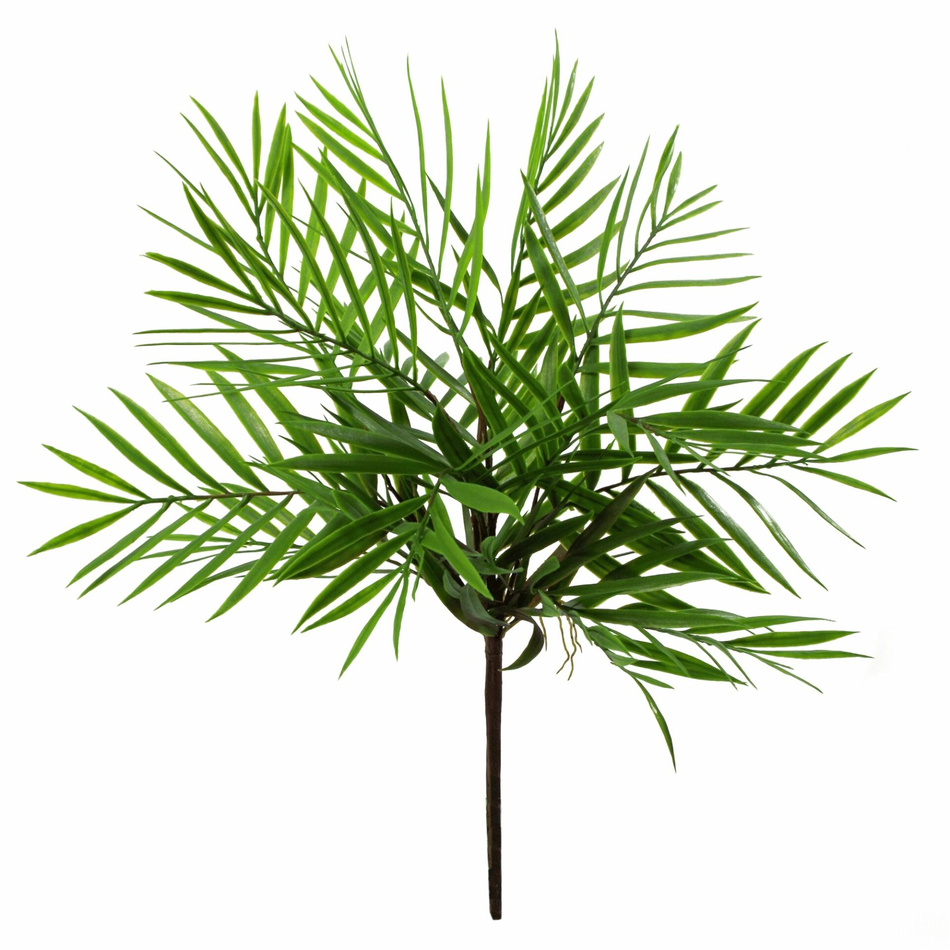 6 x 40cm Artificial Bamboo Palm Bush Plant - Leaf Design Wholesale