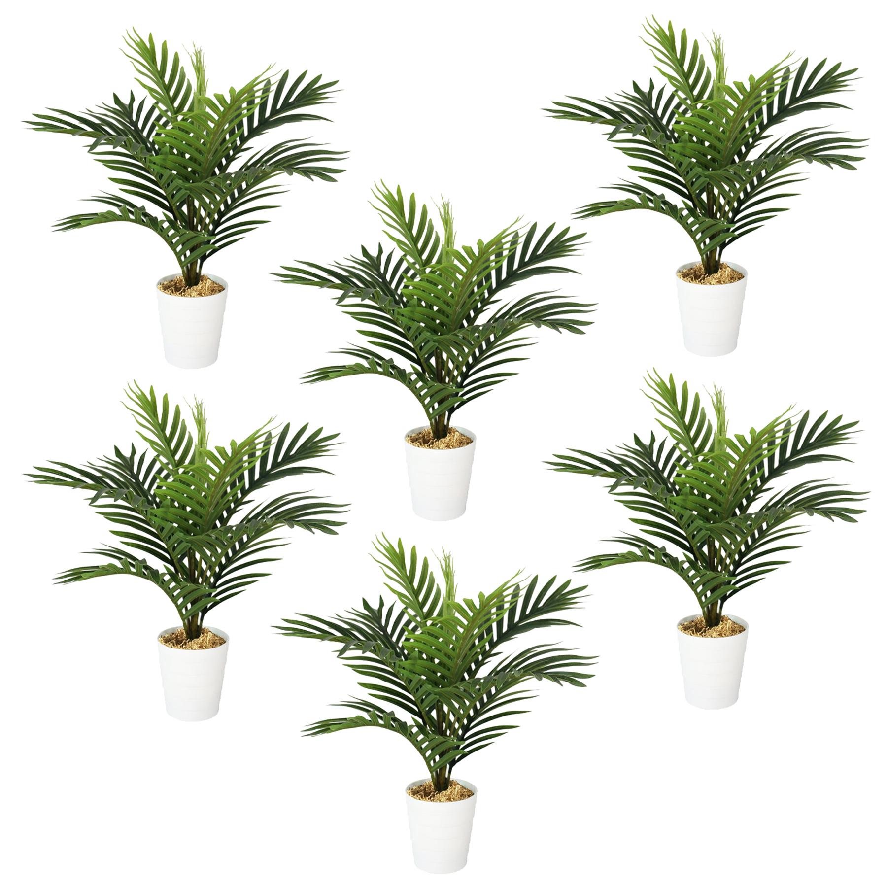 Pack of 6 x 50cm Artificial Mini Palm Tree - Leaf Design Wholesale